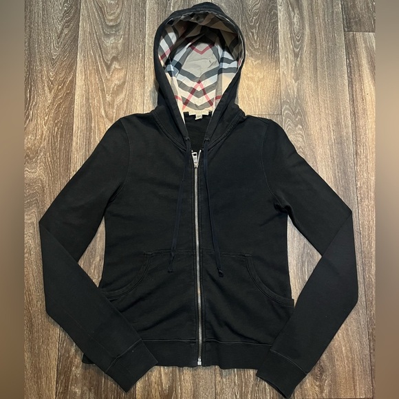 Burberry | Tops | Burberry Brit Check Zip Up Hoodie | Poshmark